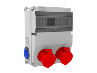 BEMİS BD6-2228-2020 4/32A 380V 2 AD ÖN 1/16A 220V 2 AD YAN V12 KOMBİNASYON KUTUSU Buat Bemis