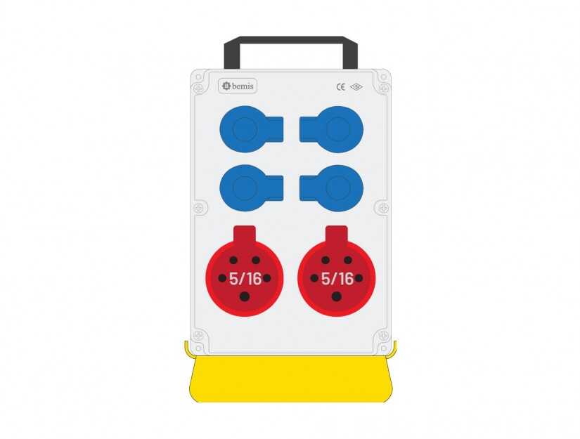 BEMİS BKP-8226-4021 4 AD 220-250V 1/16A 2 AD 380-450V 5/16A PRİZLİ ...